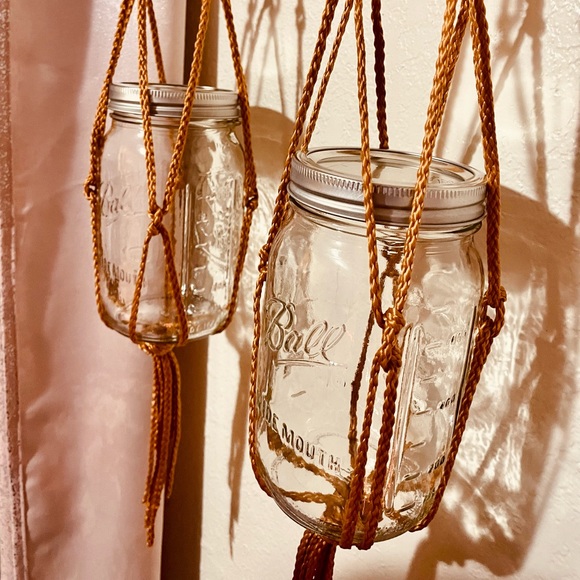 Garden Collection | Accents | 2 Boho Braided Plant Hangers With ...